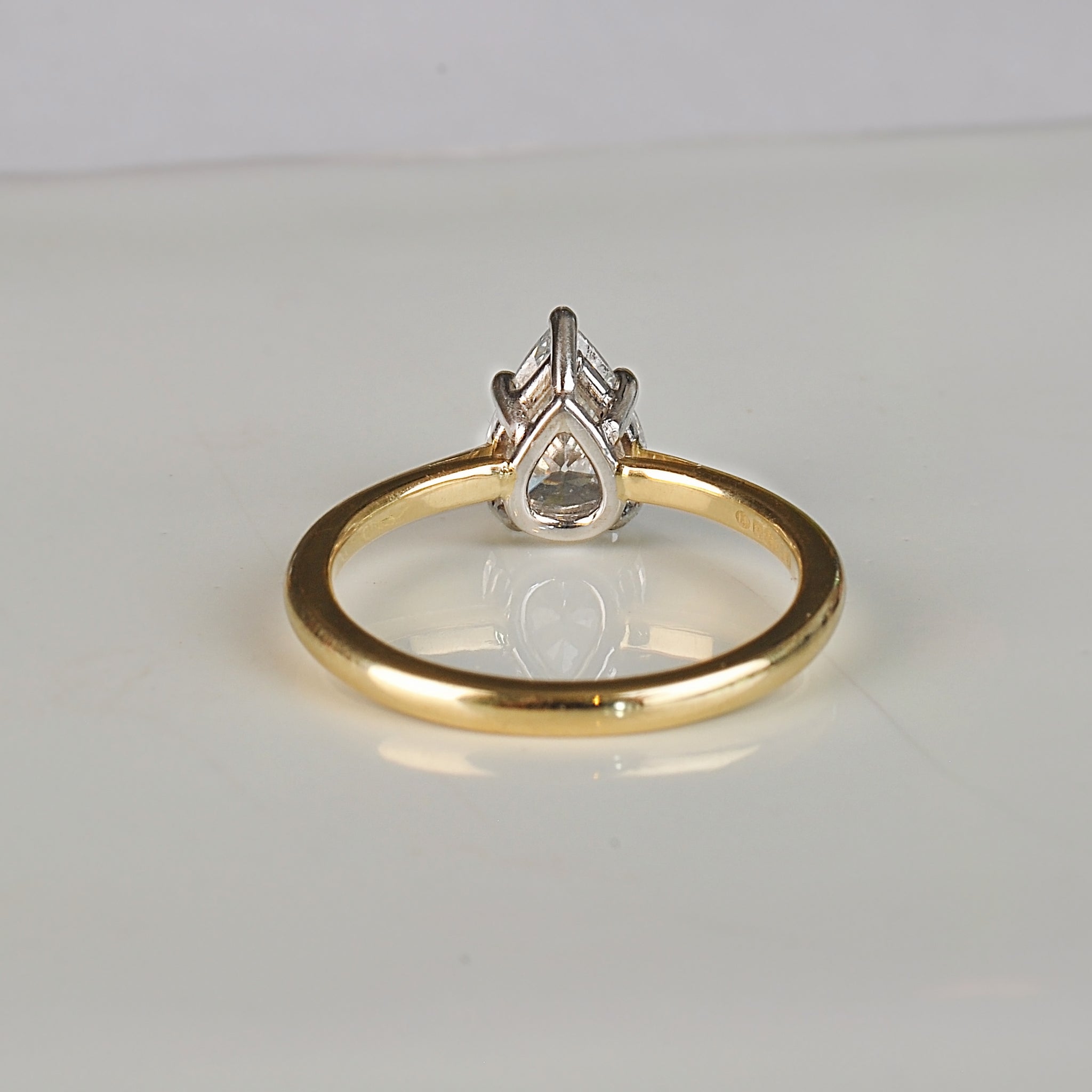 Vintage Pear Diamond Ring – Modern Curved Band Setting | Timeless ...